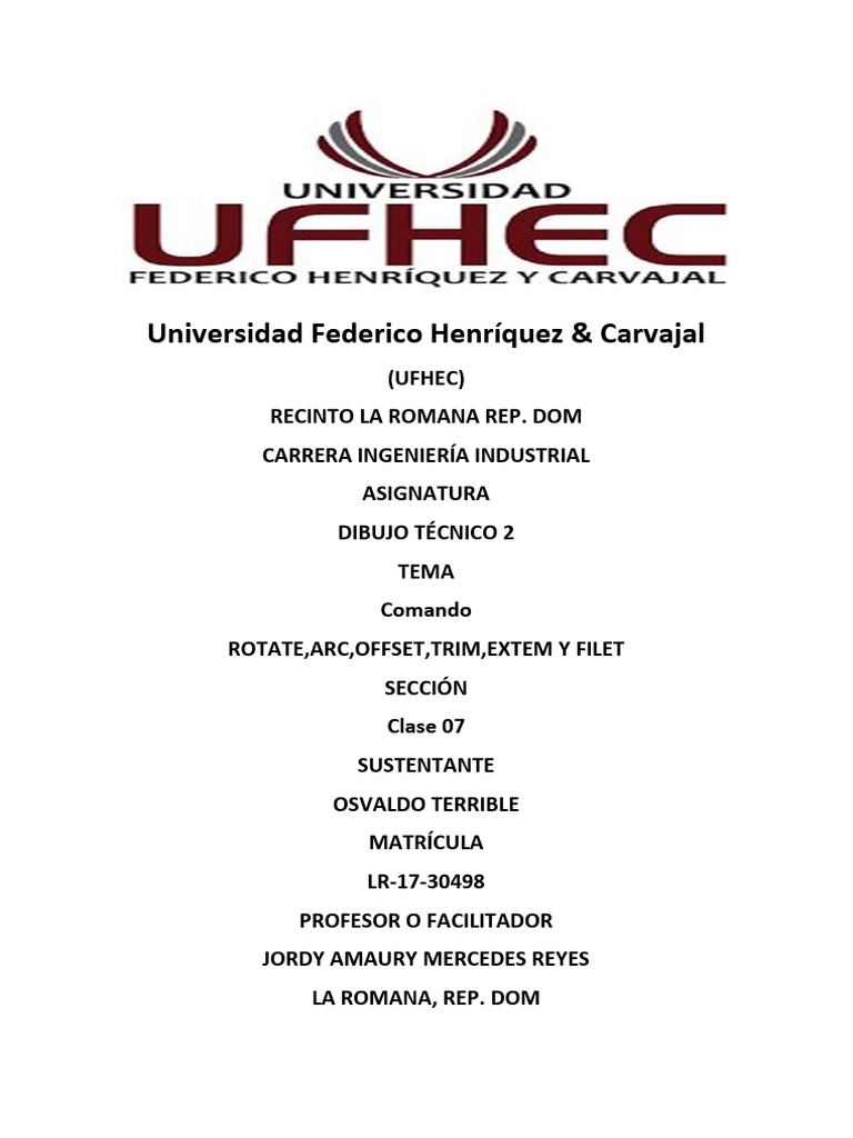 Clase O7 Offset, Trim, Extem, Filet y Arco y Rotate | PDF
