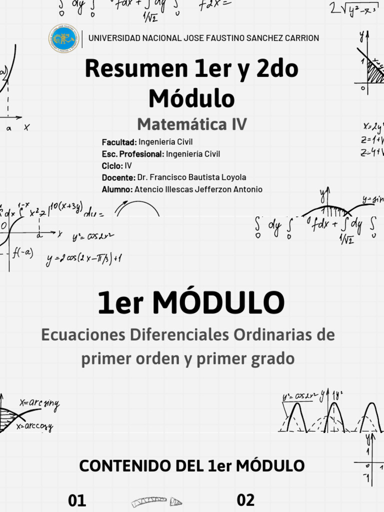 Resumen 1er y 2do Módulo Mate IV | PDF | Ecuaciones | Ecuaciones diferenciales