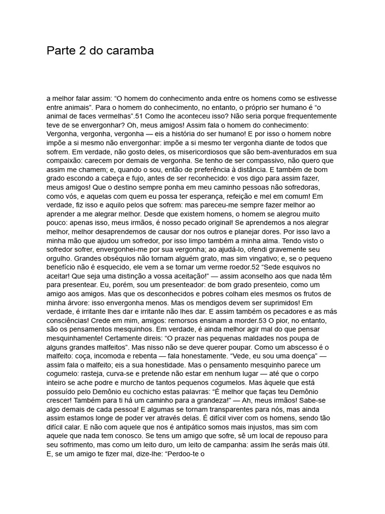 Parte 2 Do Caramba | PDF | Vergonha