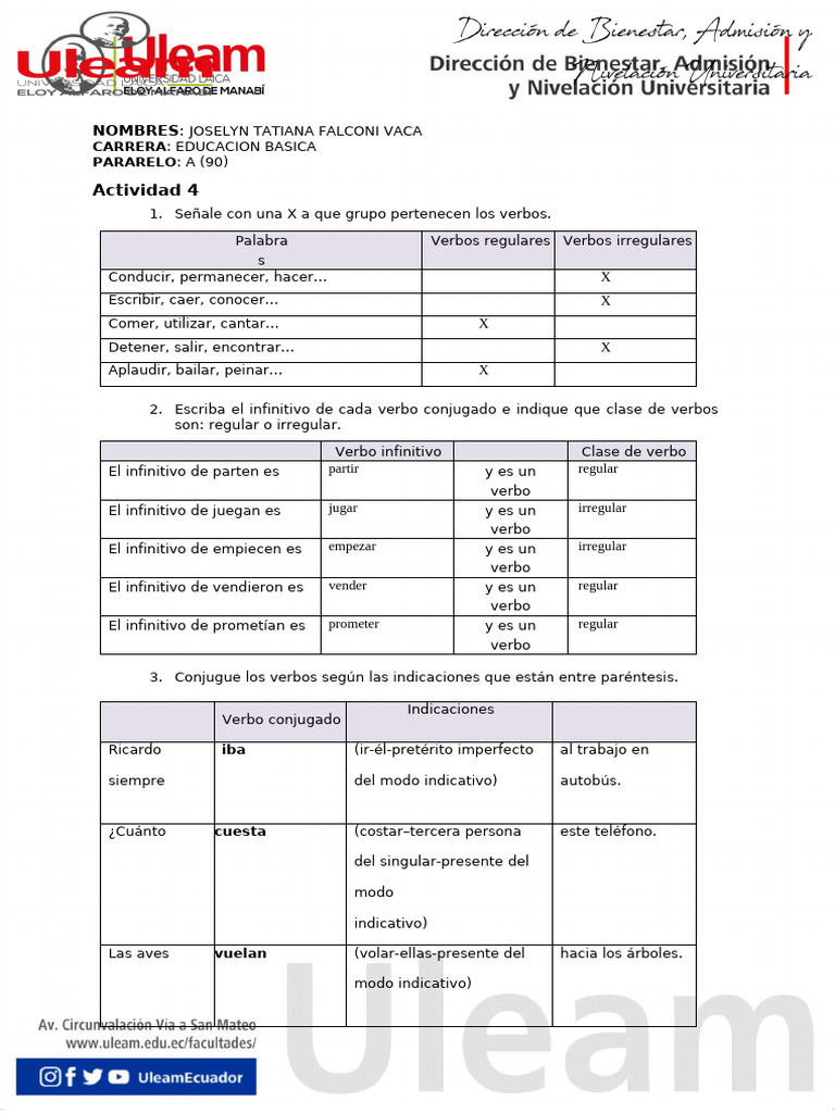 Comprension Lectora Unidad | PDF | Verbo | Gramática