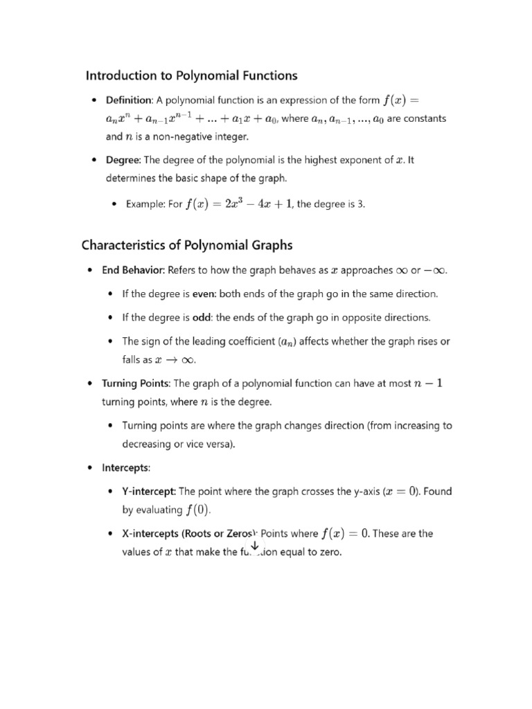 Polynomial Functions | PDF
