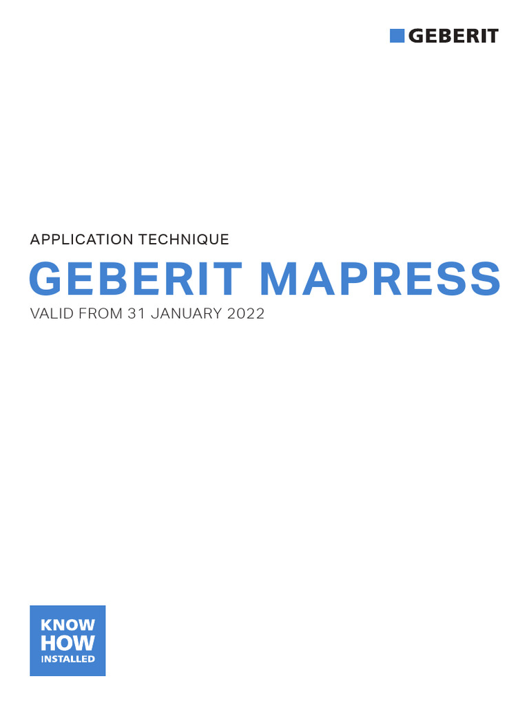02_Geberit_Mapress_Application_Technique | PDF | Pipe (Fluid Conveyance ...