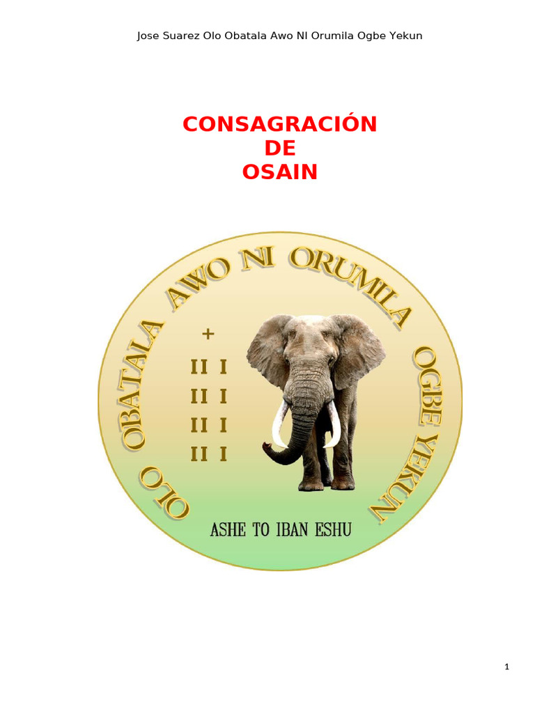 CONSAGRACIÓN de OZAIN | PDF