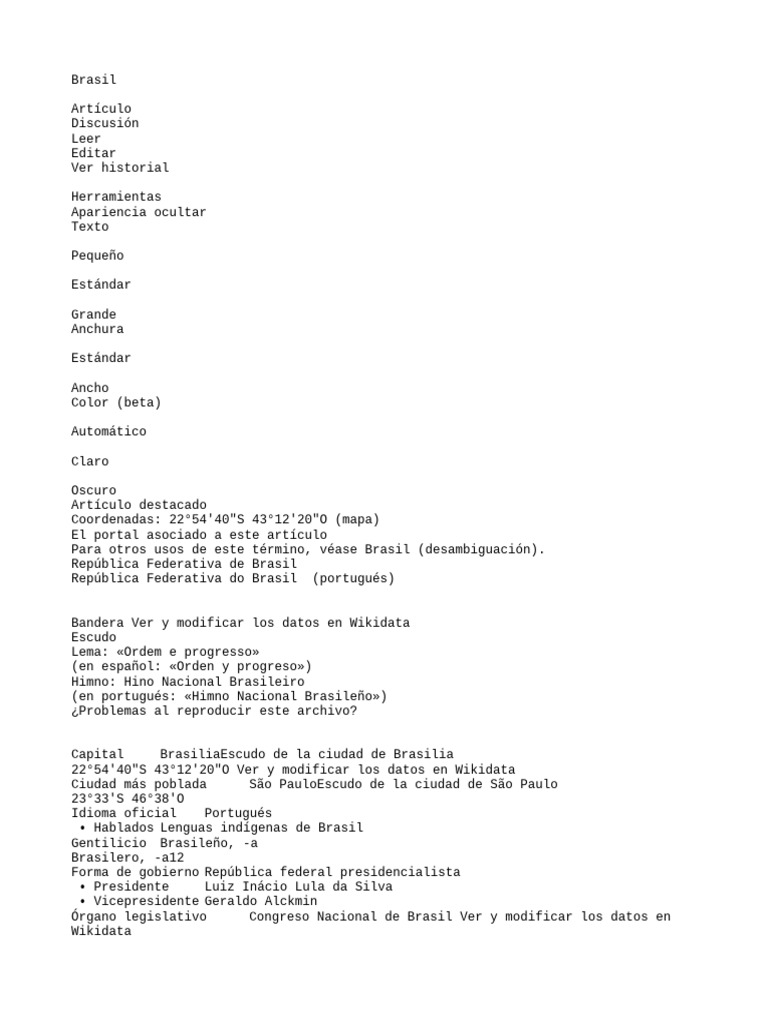 Brasil Parte 1 | PDF | Brasil | Gobierno