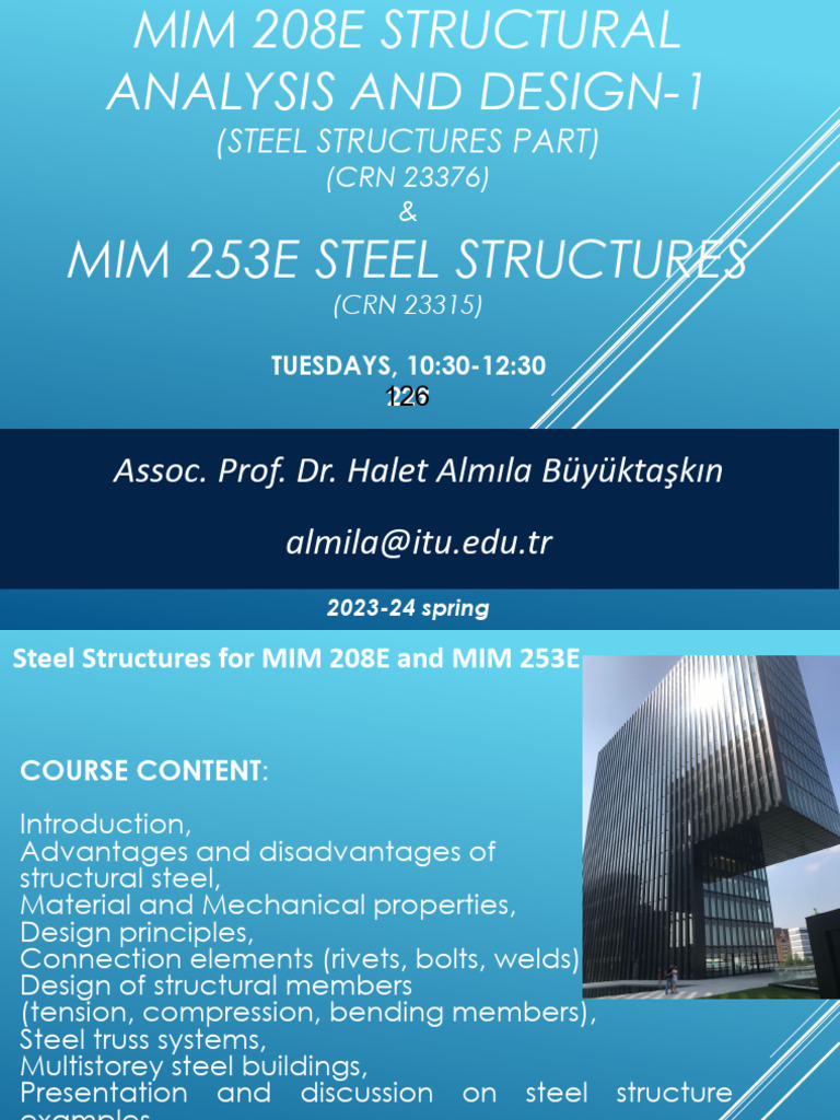 Buyuktaskin Steel Structures 2023-24 Spring Intro | PDF