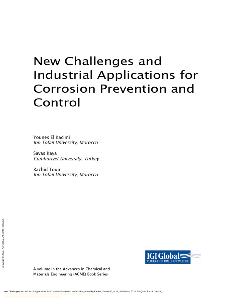 New Challenges and Industrial Applications For Corrosion Prevention and ...