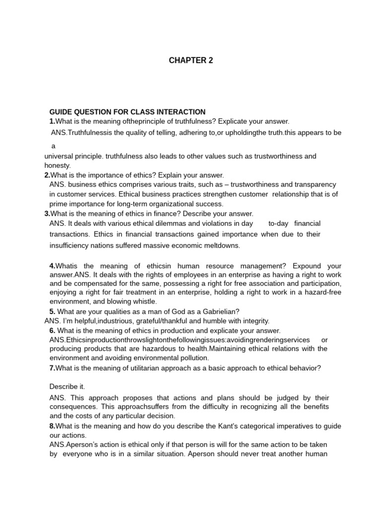 CHAPTER-2 Gabriellan Ethics | PDF | Business Ethics | Social Psychology