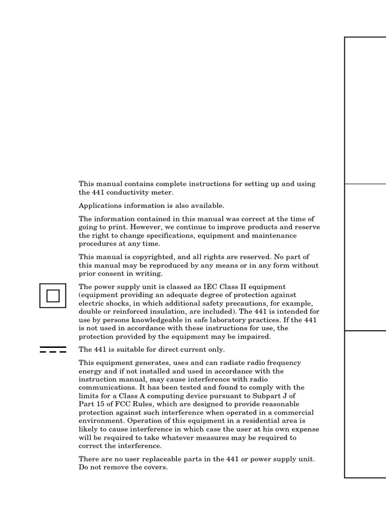 Corning 441 Conductivity Meter Manual | PDF | Electromagnetic ...