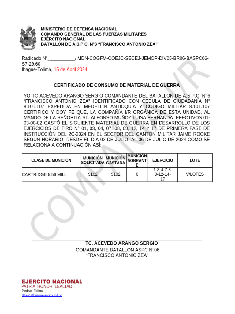 Cert Consumo 2C 2023 | PDF