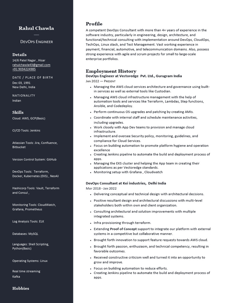 Resume (1) | PDF | Cloud Computing | Information Technology Management