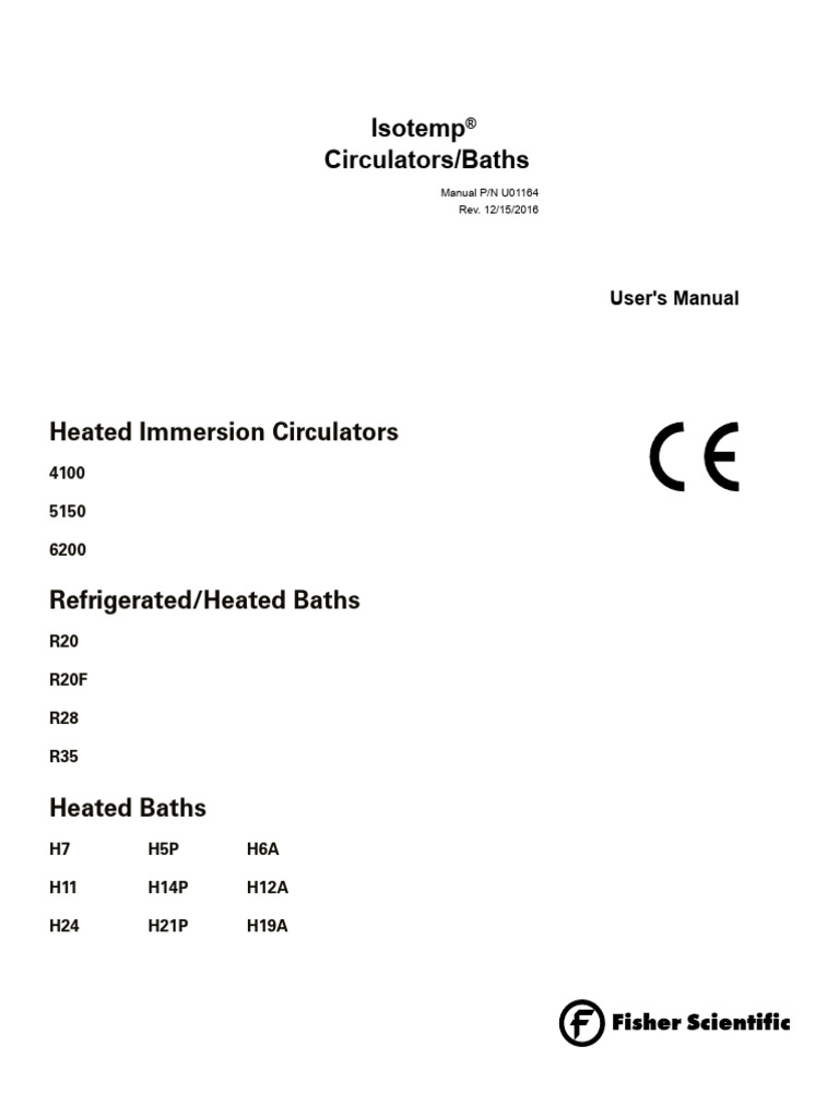 Fisher Isotemp Refrigerated Heated Bath Circulators | PDF | Chemical ...