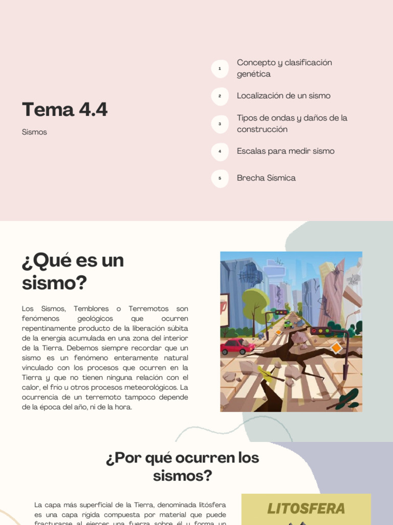 Sismos presentacion | PDF | Temblores | Sismología