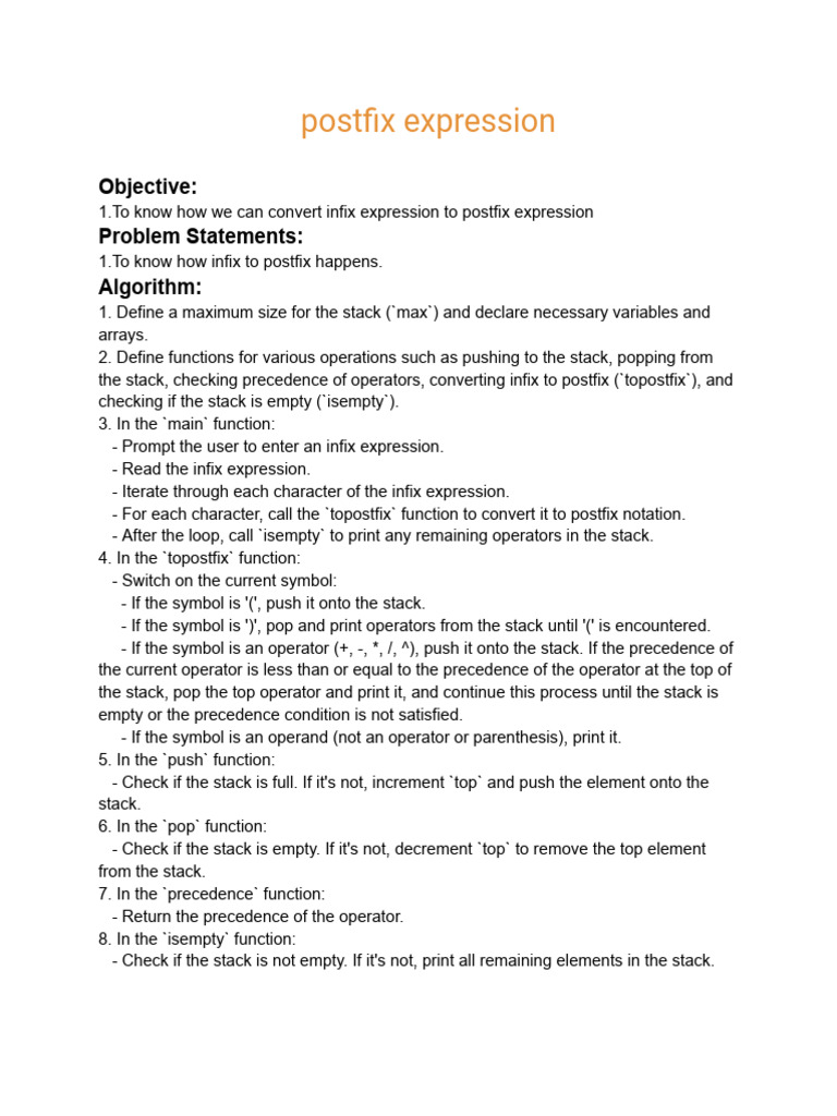 Prefix and Postfix Code (AP23110010122) D.Sooraj Krishna | PDF | Computing | Software Engineering