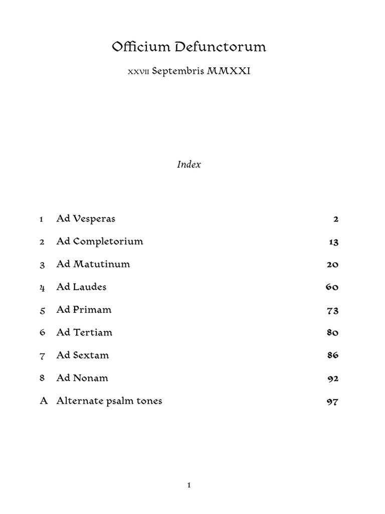 Officium Defunctorum | PDF | Christian Worship And Liturgy | Christian ...