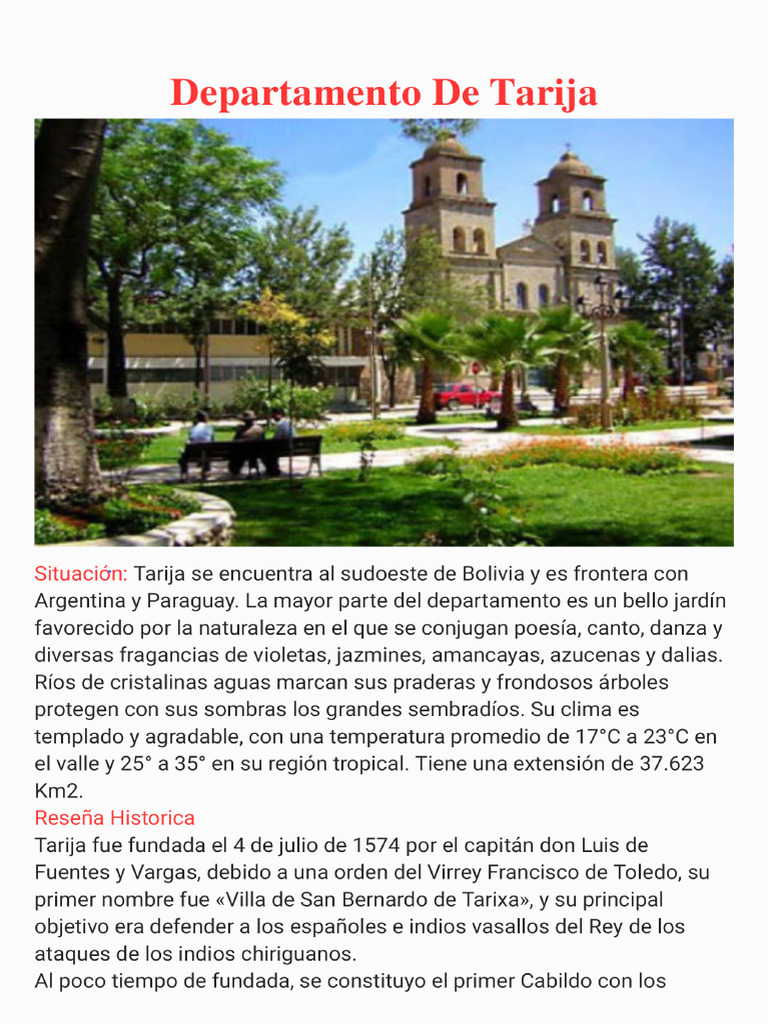 Informe de Tarija | PDF