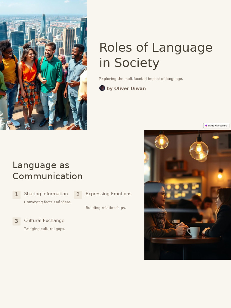 Language's Role in Society Explained | PDF