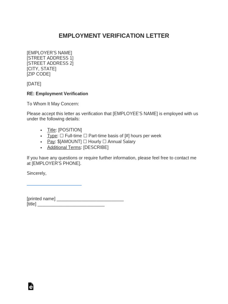 Employment Verification Letter Template | PDF | Career & Growth ...