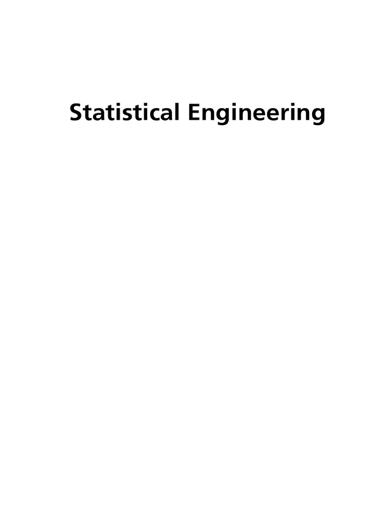 Statistical Engineering. An Algorithm For Reducing Variation in ...