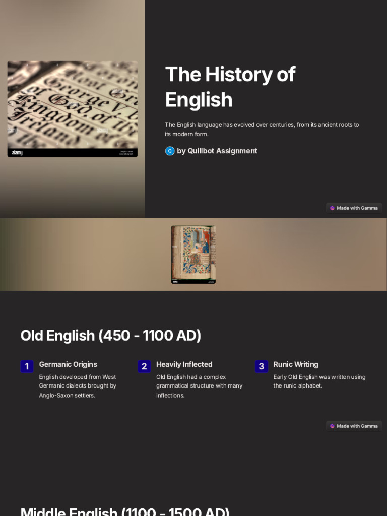 Evolution of the English Language | PDF
