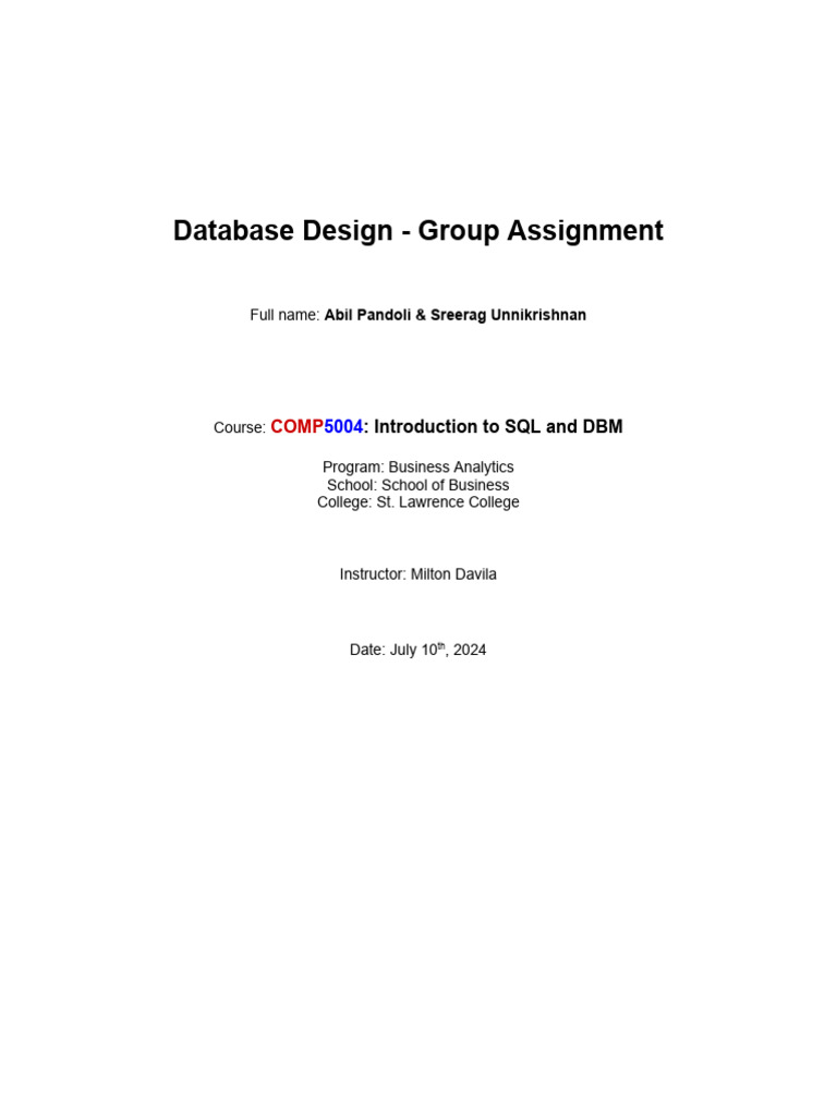 Mysql Database Design Pdf Databases Business