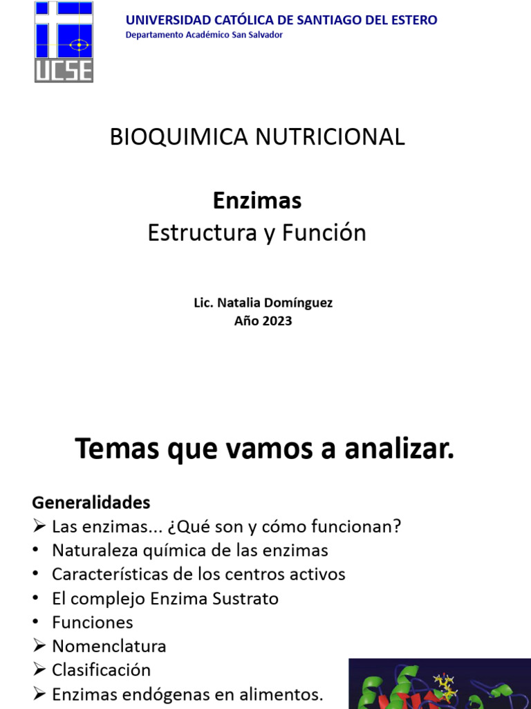 Clase enzima Bioquimica | PDF | Enzima | Sustrato (Química) Clase enzima Bioquimica | PDF | Enzima | Sustrato (Química)