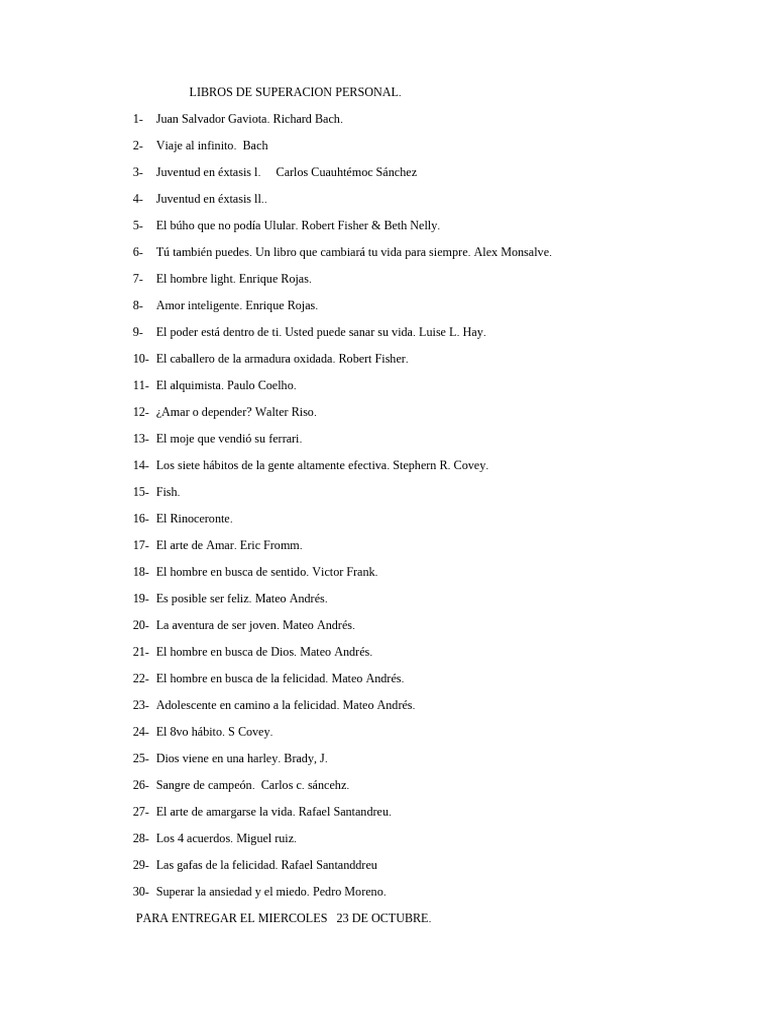 Libros De Superacion Personal Pdf