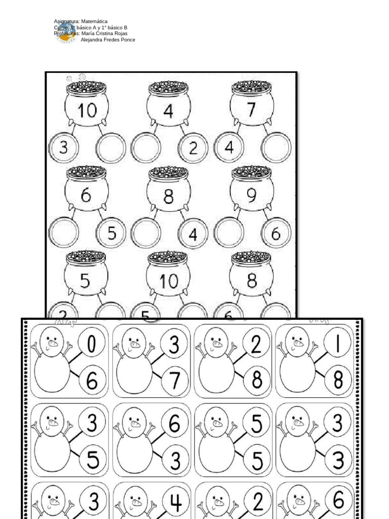 Componer y Descomponer Los Numeros Hasta El 10 | PDF | Crecimiento ...