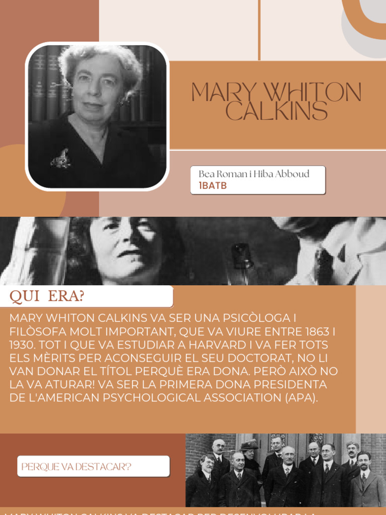 Mary Whiton Calkins | PDF