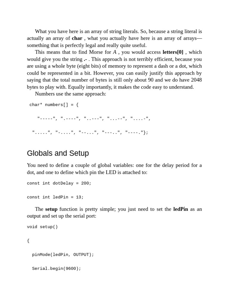 Programming Arduino 1 Pages 100 Pdf Computers Technology 0049