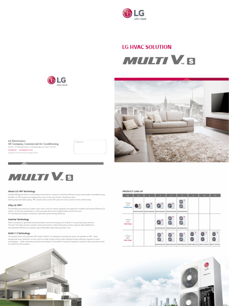 Folleto LG MULTI VS | PDF | Air Conditioning | Heat Pump