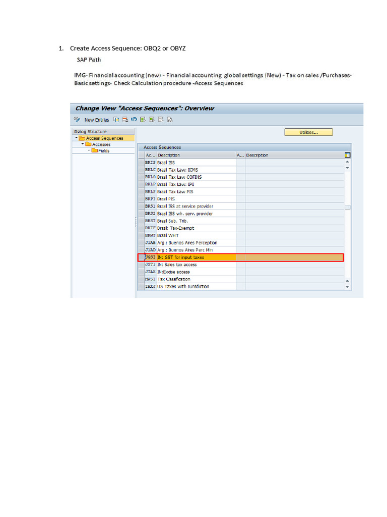 Create Access Sequence 2 | PDF