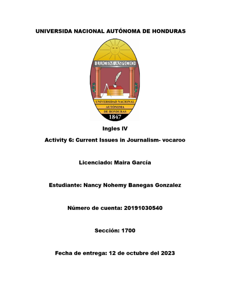 Activity 6 English | PDF