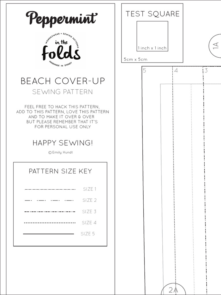 Free Beach Cover-Up Sewing Pattern | PDF | Sewing | Handicrafts