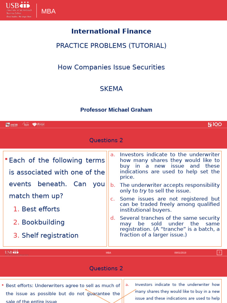 Tutorial 2 | PDF | Initial Public Offering | Stocks