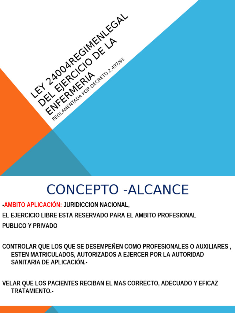 Ley 24004 Completa | PDF | Enfermería