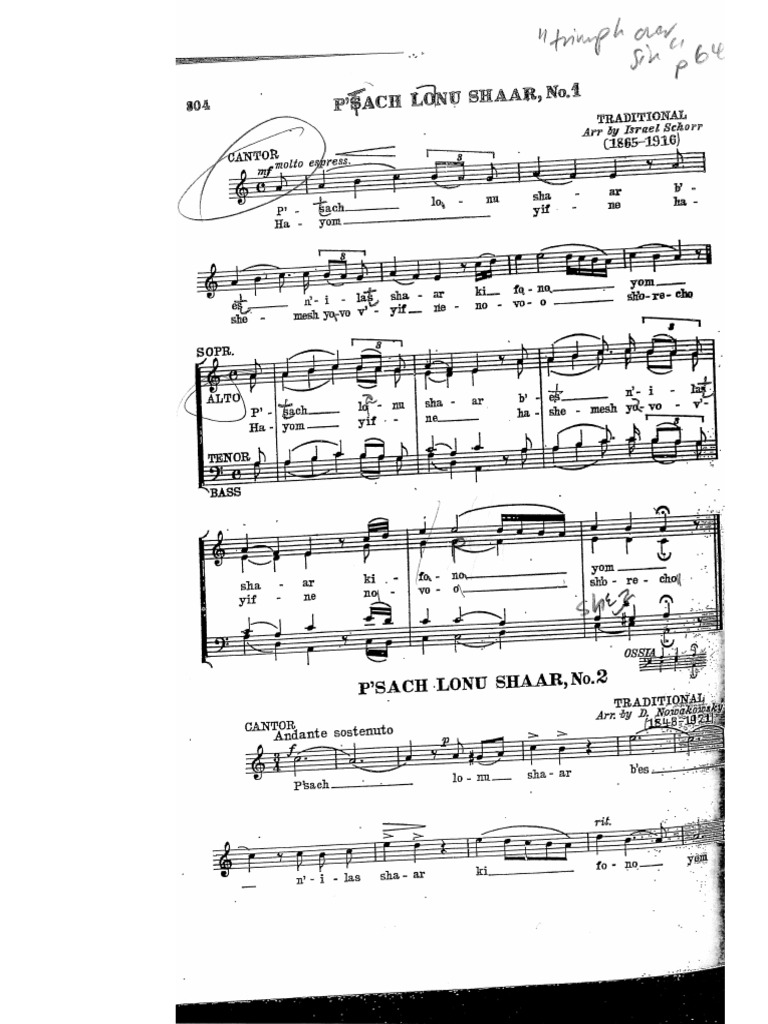 P'tach Lanu Shaar | PDF