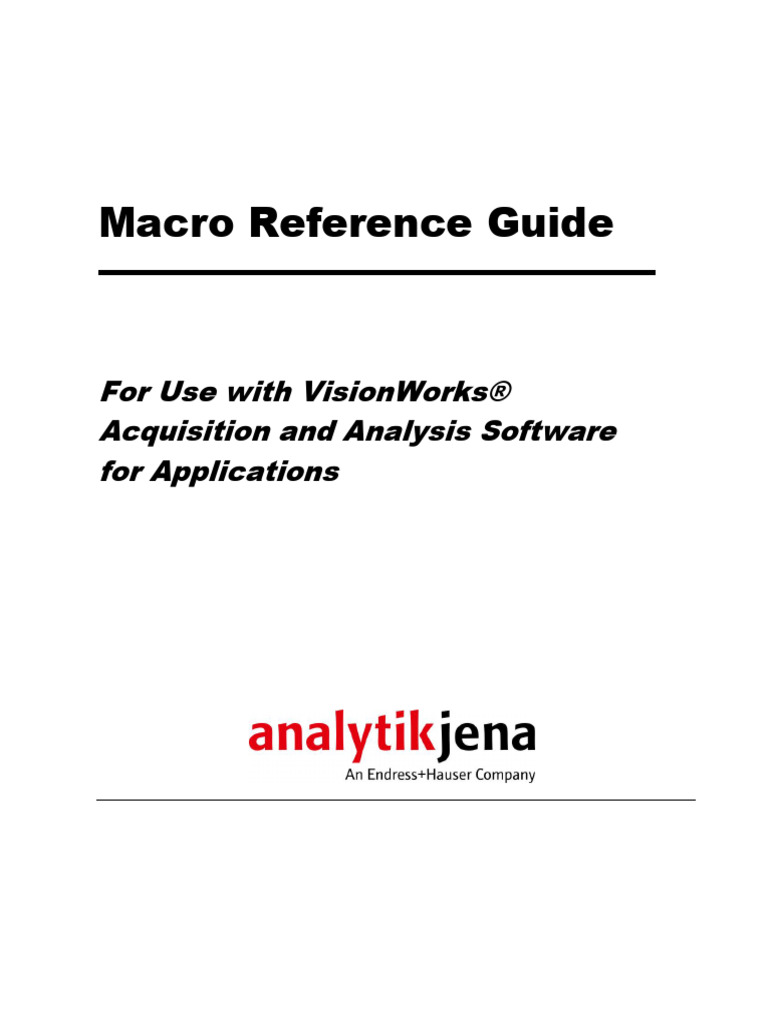 Manual For Visionworks Macros | PDF | Window (Computing) | File Format