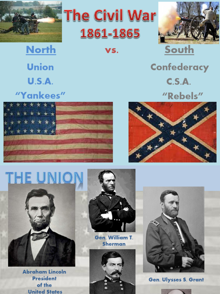 Civil War: North vs. South Overview | PDF
