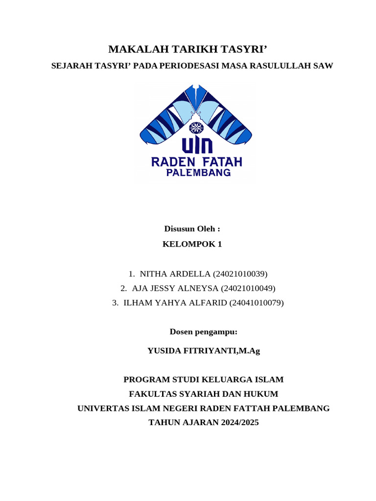Makalah Tarikh Tasyri | PDF