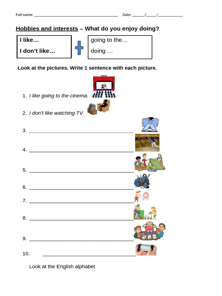 Hobbies and Interests Grammar Guides 112161 | PDF