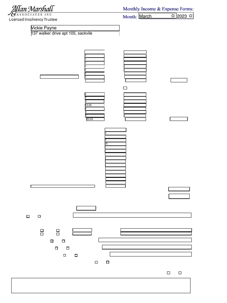 In Come and Expense Form | PDF | Alimony | Economies