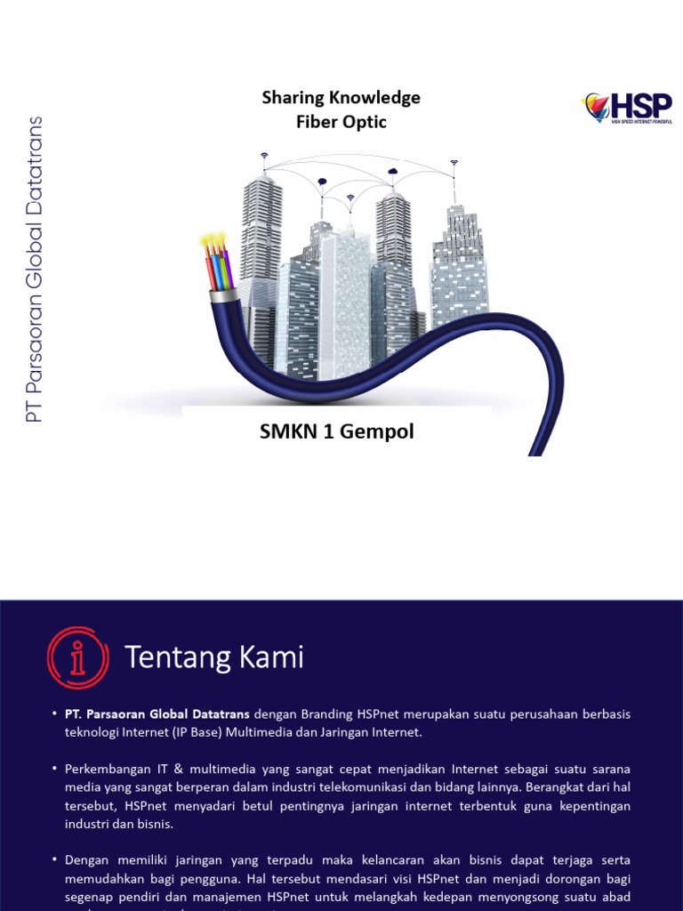 Jaringan Fiber Optik HSPnet 2023 | PDF | Komputer