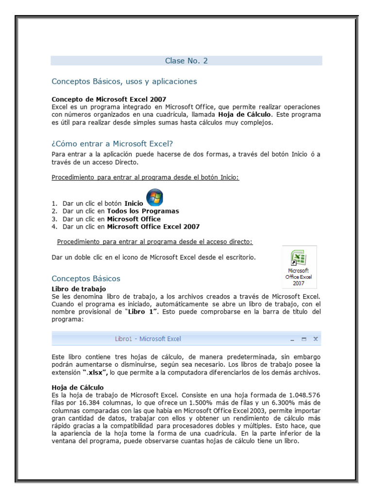 Clase - 2 Inform-Tica 1 - A-O Ayb | PDF | Microsoft Excel | Hoja de cálculo
