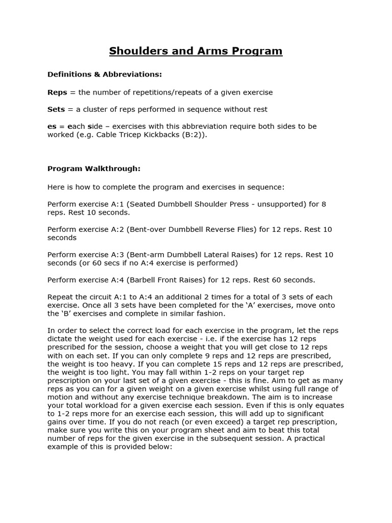 Shoulders-and-Arms-Program-phase-1-web-upload | PDF | Elbow | Arm