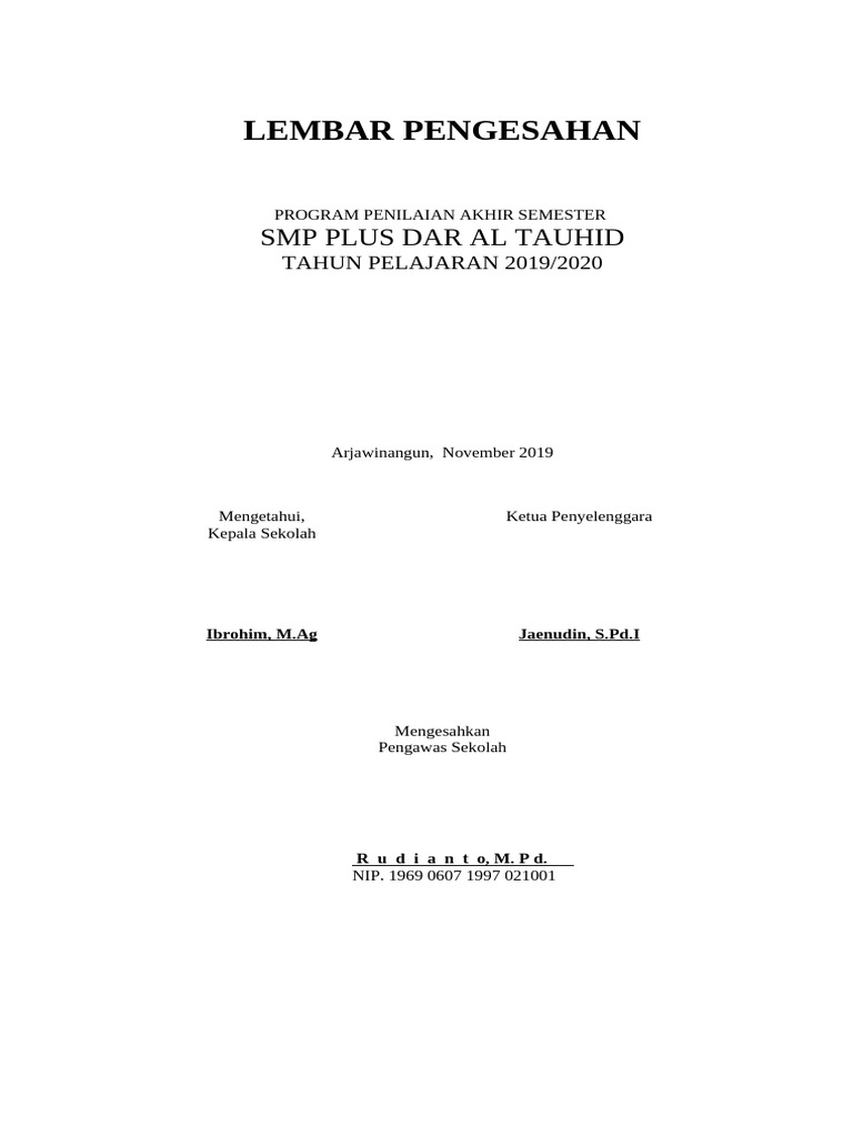 Contoh Program Kerja | PDF