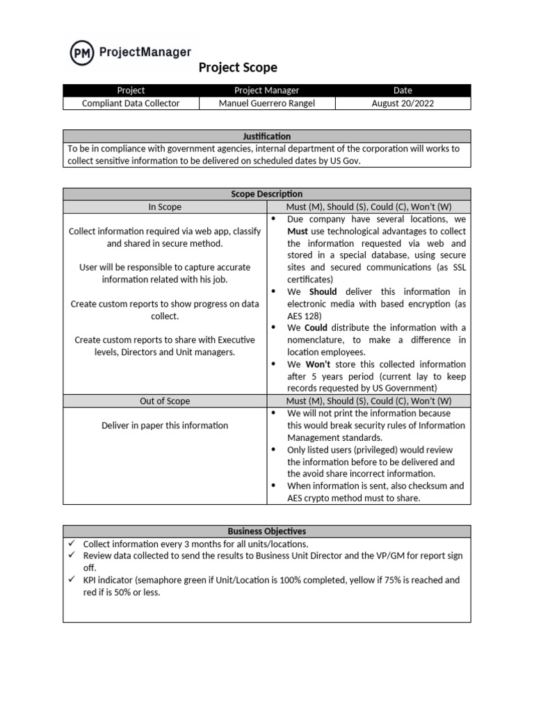 Agile Project Scope Overview | PDF | Information | Secure Communication