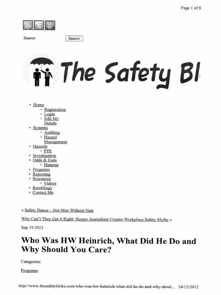 Who Was Heinrich What Did He Do and Why Should We Care | PDF | Safety