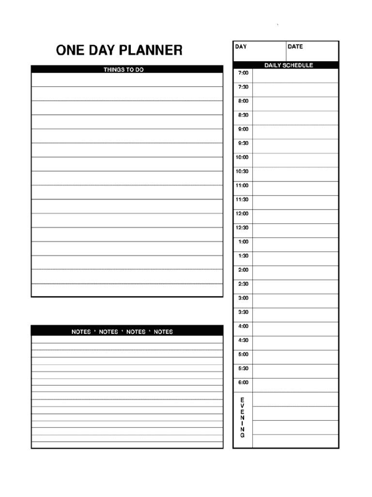 Day Plan | PDF
