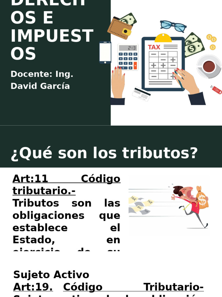 TRIBUTOS, DERECHOS E IMPUESTOS | PDF | Impuestos | Economias