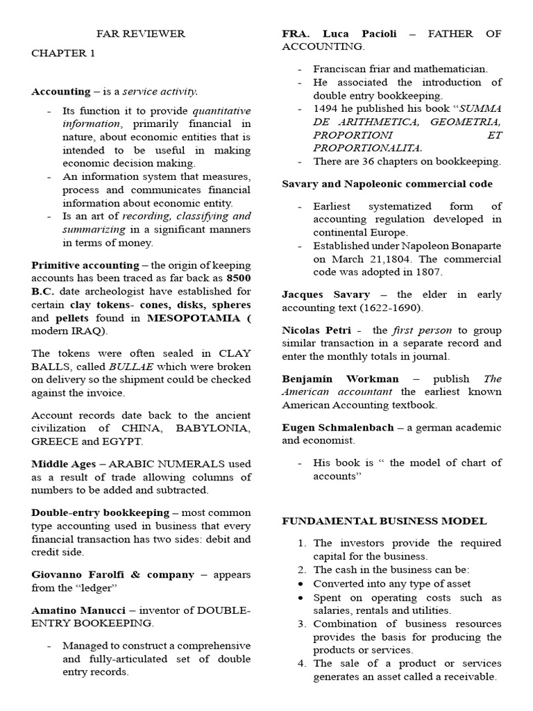 REVIEWER | PDF | Debits And Credits | Expense